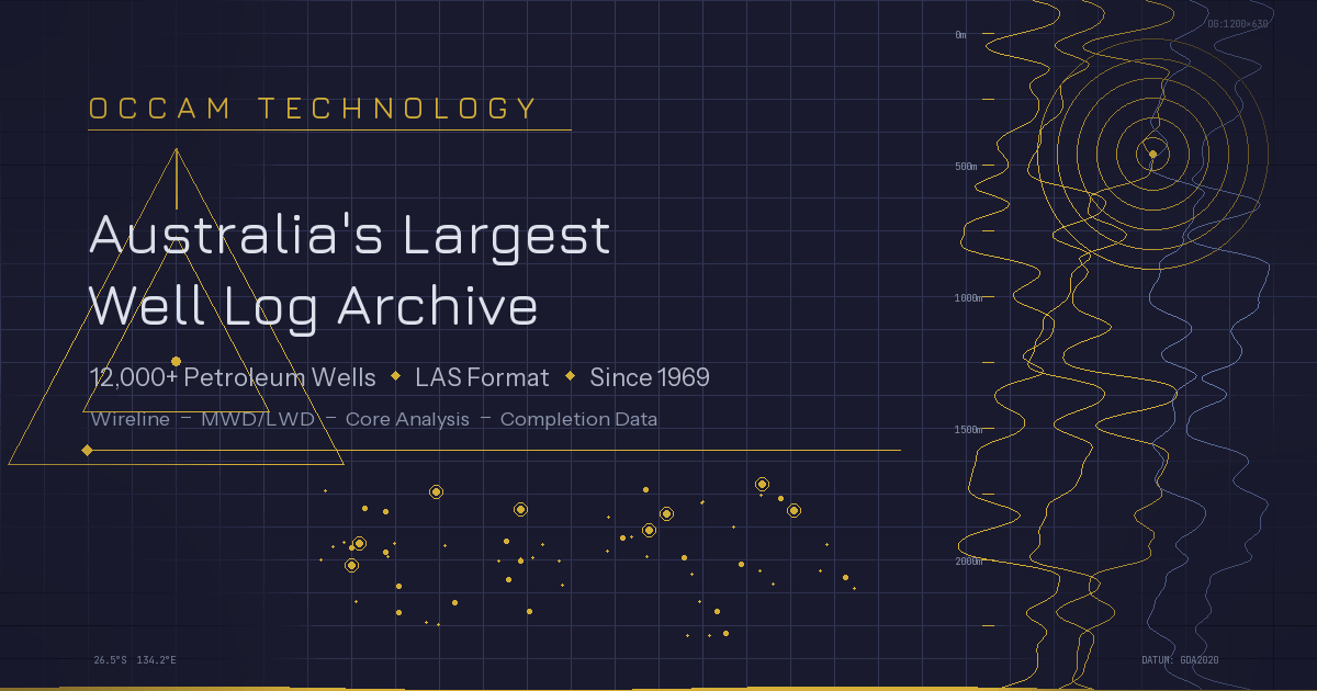 Australian Petroleum Well Log Data | Digital Wireline Logs | Occam ...